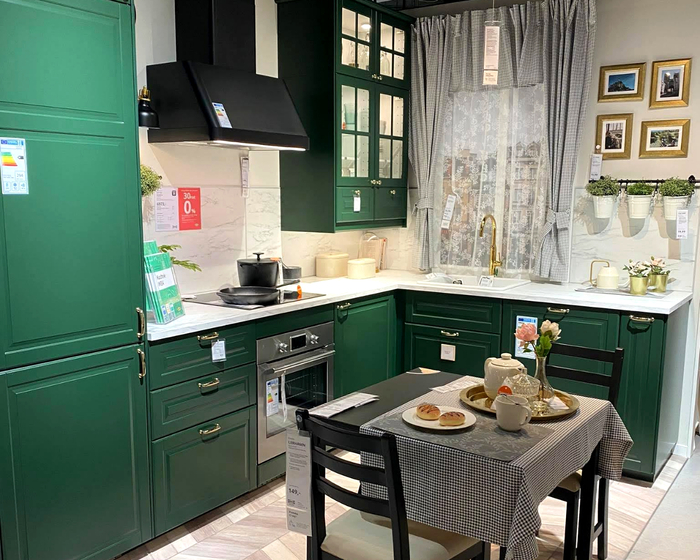 Bodbyn mørk grønn kjøkken fra IKEA